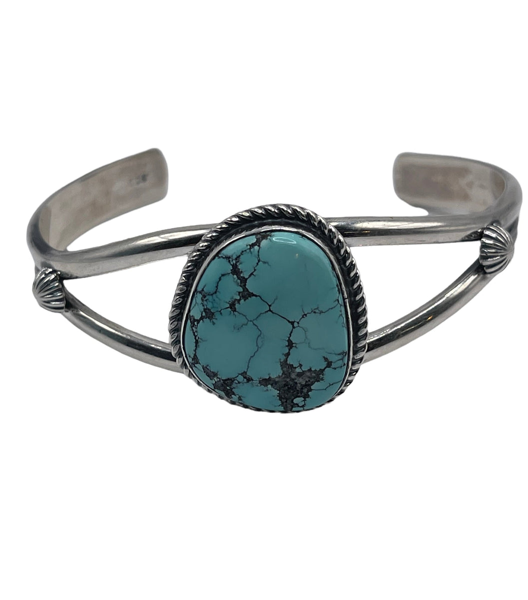 Rectangle Crescent Valley Turquoise Cuff– Adobe Western Art Gallery
