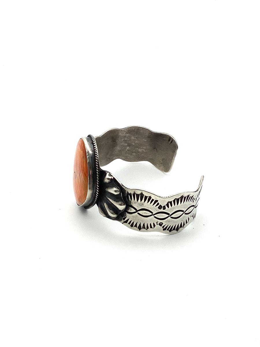 Orange Spiny Cuff with Stone– Adobe Western Art Gallery