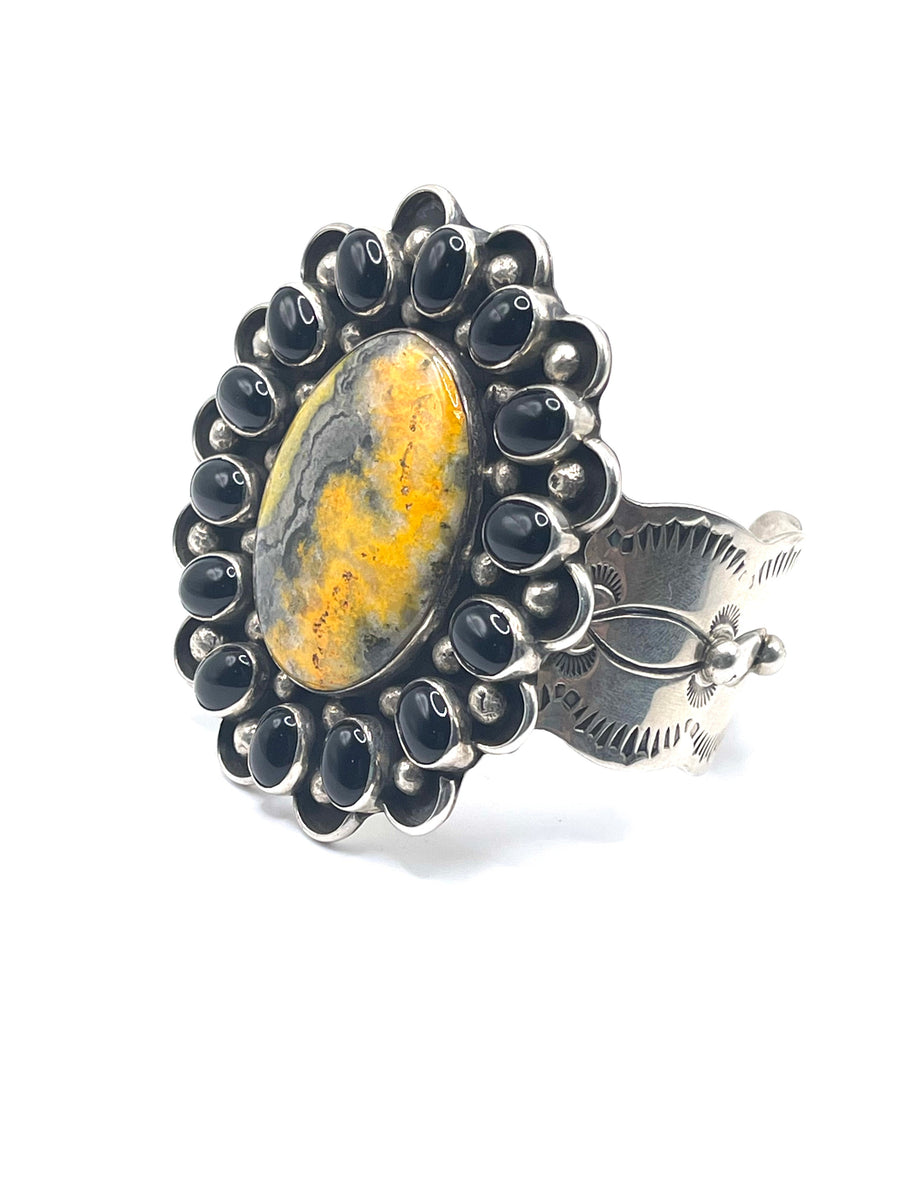 Bumble Bee Jasper Cuff by Chimney Butte– Adobe Western Art Gallery