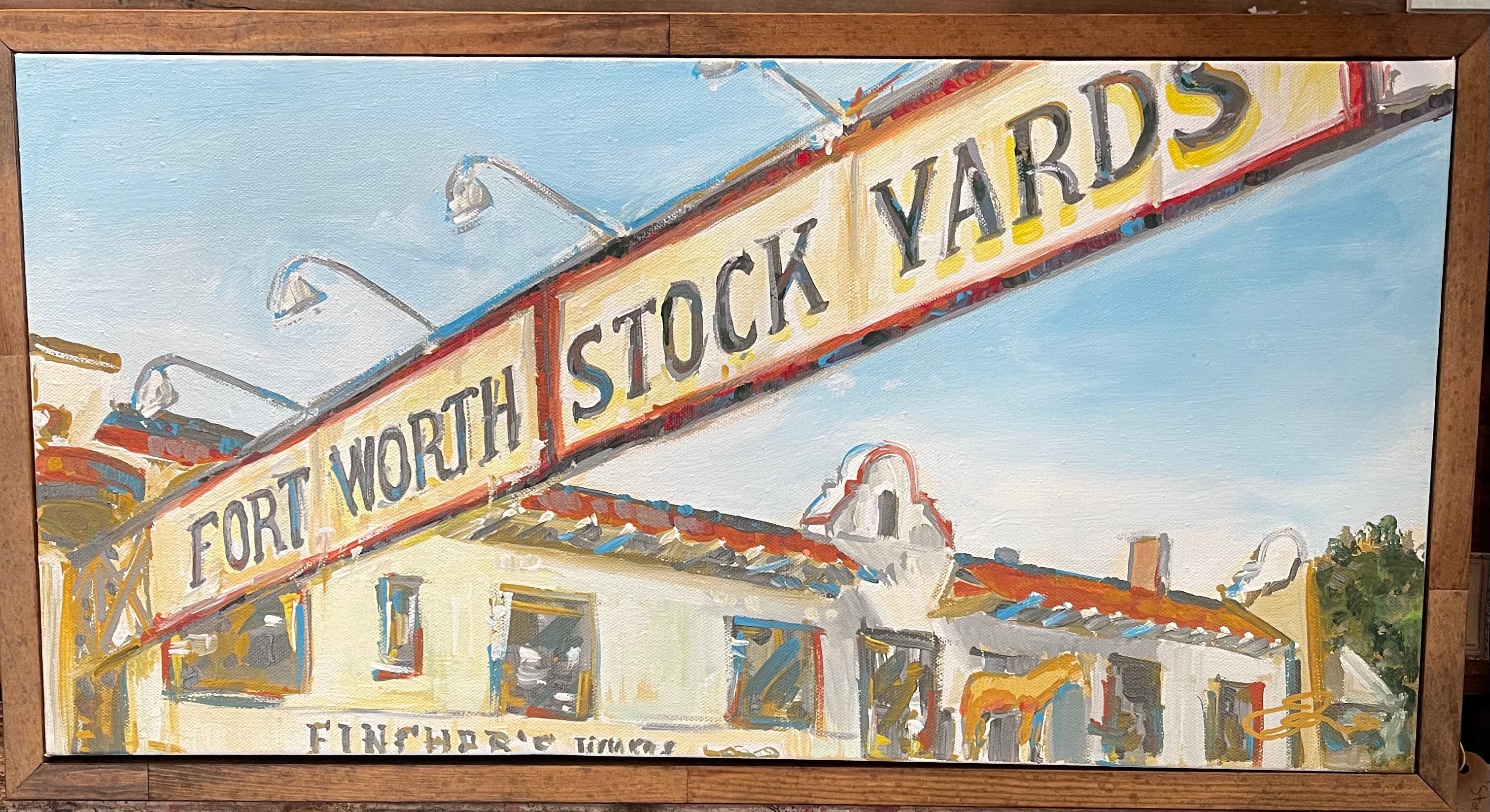 "Fort Worth Stockyards" Oil on canvas by Eric Hanson– Adobe Western Art ...